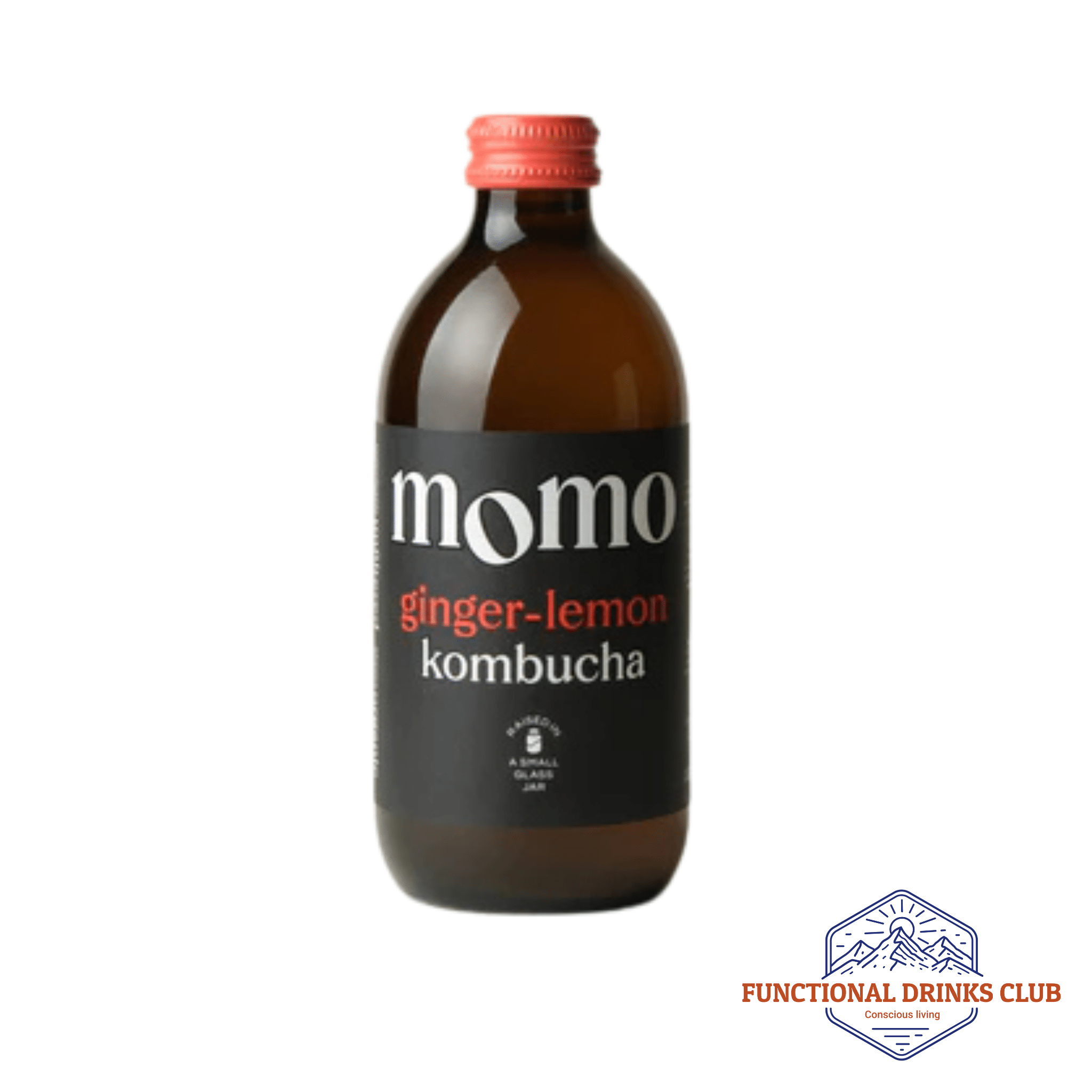 Momo Kombucha Ginger & Lemon - Organic & Raw – Functional Drinks Club
